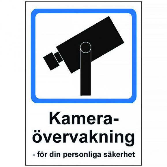 Skylt "Kameraövervakning" A5
